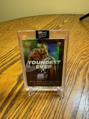 2023-24 Topps Now Youngest Ever 5x5 Victor Wembanyama Wemby Rookie Card ...
