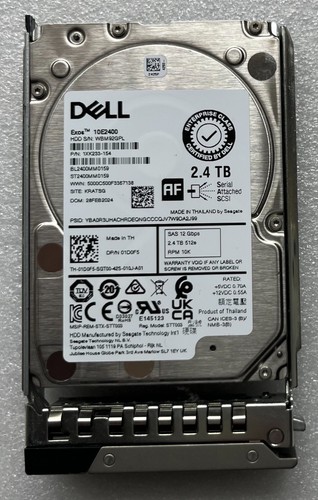 01D0F5 Dell Seagate 2.4TB SAS 12Gb/s 10K 2.5" HDD ST2400MM0159 1D0F5 W ...
