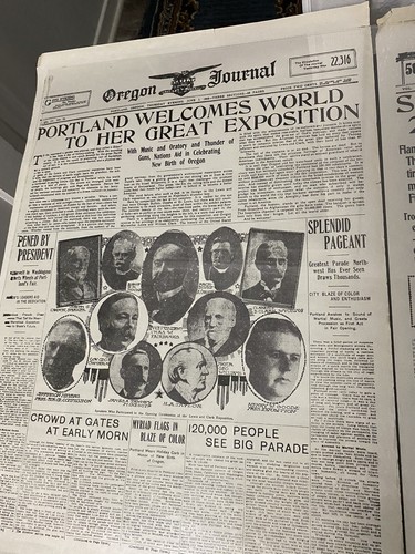 Historic Front Page Newspaper '' The Oregon Journal" 1905- 1906 VOL. IV ...