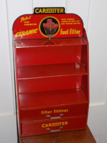 Vintage CarBureter Ceramic Fuel Filter Metal Store Display Cabinet | eBay