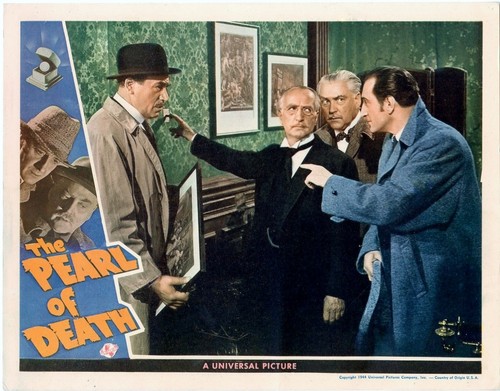 BASIL RATHBONE SHERLOCK HOLMES THE PEARL OF DEATH , LOBBY CARD PHOTO ...