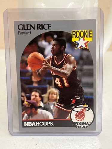 Glen Rice Rookie Card Miami Heat 1990 NBA Hoops Collector Card #168 | eBay