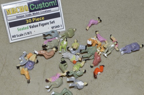 HO scale people figures plastic set MRCHQ passengers seated (30) riders ...