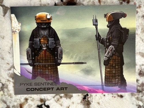 2018 TOPPS SOLO A STAR WARS STORY BLACK PARALLEL CARD PYKE SENTINEL ART ...