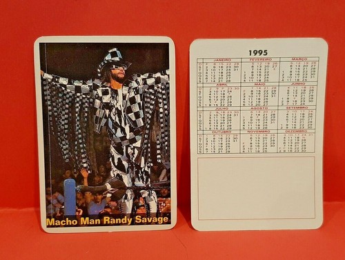 VINTAGE 1990's PRO WRESTLING CALENDAR CARD: MACHO MAN RANDY SAVAGE; NEW ...