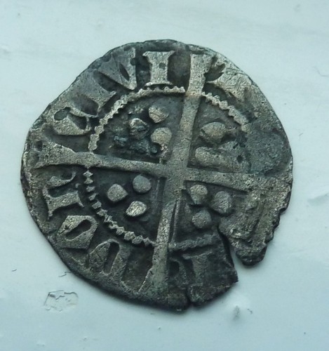 EDWARD III HALF PENNY FLORIN COINAGE , LONDON. SALTIRE IN ONE QUARTER ...