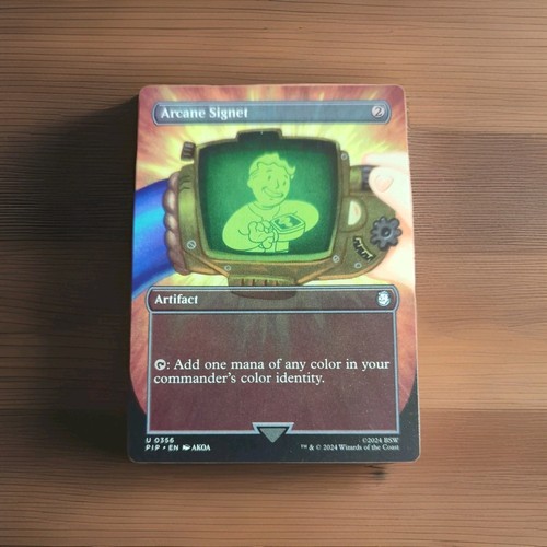 MTG English Arcane Signet (Borderless) NM Foil Universes Beyond ...