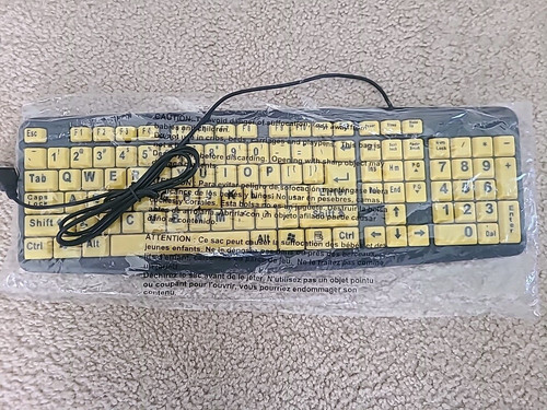 EZ Eyes Large Print Keyboard, ZK-520, 4X, USB, PC & MAC, Easy Typing | eBay