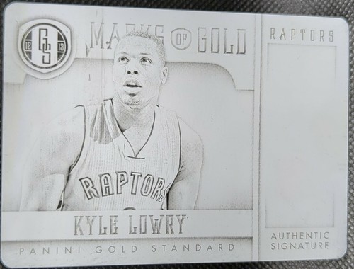KYLE LOWRY 2012-13 Panini Gold Standard Marks PRINTING PLATE #1/1 ...
