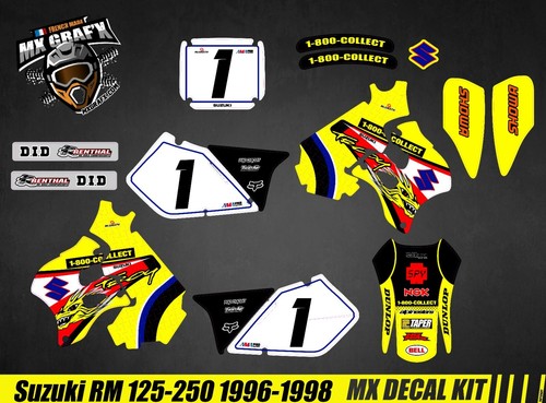 Kit Deco Motorbike for / MX Decal Suzuki RM 125/250 96/98 - Of Troy ...