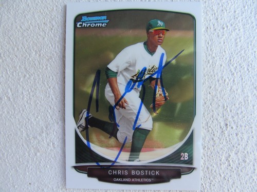 A's Chris Bostick Signed Autographed 2013 Bowman Chrome Mint | eBay