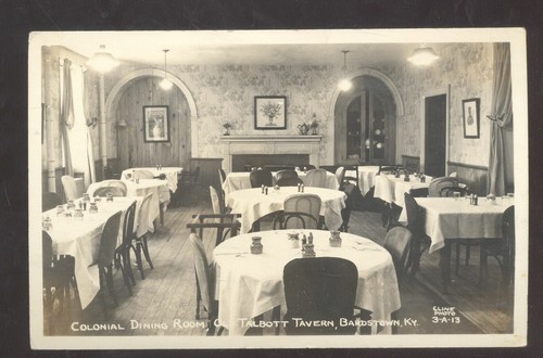 RPPC BARDSTOWN KENTUCKY OLD TALBOTT TAVERN RESTAURANT REAL PHOTO ...