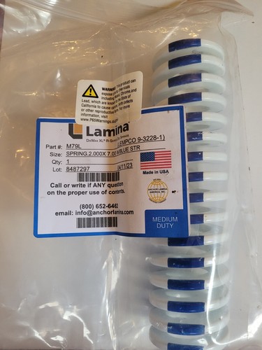 Die Spring 2" X 7" Medium With Blue Stripe. Made In USA. Lamina M79L | eBay