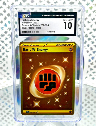 CGC 10 Basic Fighting Energy 258/198 S&V Base Hyper Rare Pokemon Card | eBay