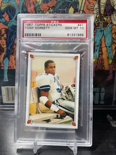 Tony Dorsett 1987 Topps Stickers #41 PSA 10 Cowboys HOF | eBay