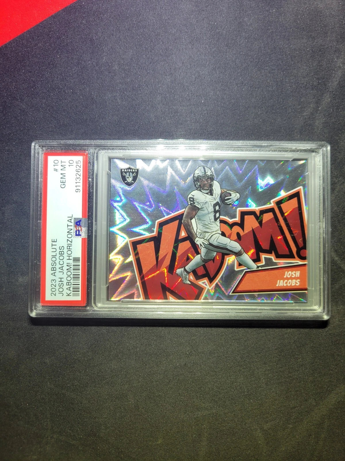 Josh Jacobs 2023 Absolute #10 Kaboom! (Horizontal) Price Guide - Sports ...