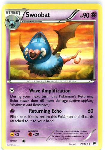 Pokemon - Swoobat - 72/162 - Uncommon - XY - BREAKthrough - NM | eBay