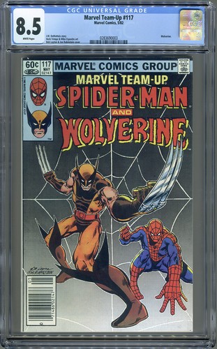 Marvel Team-Up #117 (Marvel 5/82) CGC 8.5, Wolverine + Spiderman! White ...