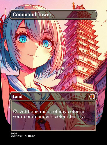 Command Tower - Anime Waifu High Quality Altered Art Custom Cards | eBay