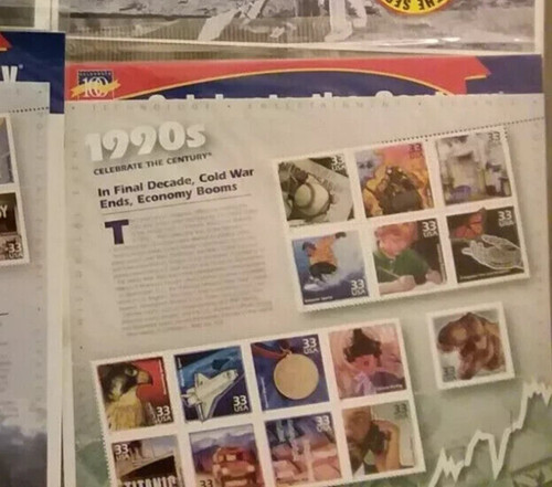 USPS Sealed Celebrate the Century 1990s Full mint sheet of 15 stamps ...
