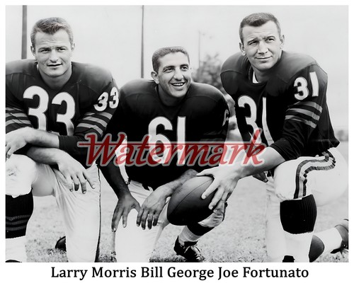 1963 Chicago Bears Larry Morris Bill George Joe Fortunato 8 X 10 Photo ...