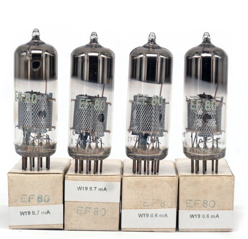 MATCHED QUAD EF80/6BX6 NOS MULLARD Tube Röhren Valvula Valvola Valve ...