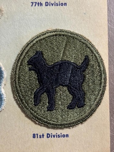 G W Larence Collection WW 2 US Army 81st Infantry Division Patch Inv 14 ...
