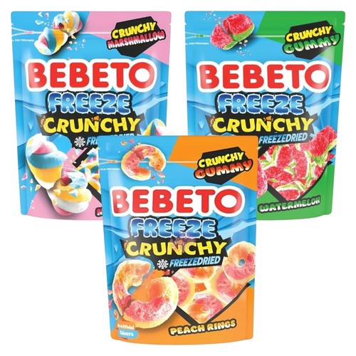 Bebeto Freeze Dried Candy Crunchy Sweets - 3 Pack - Watermelon, Peach ...