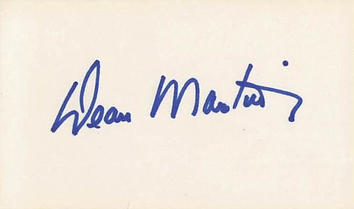 DEAN MARTIN SIGNED 3x5 INDEX CARD AUTOGRAPH 7577 E | eBay