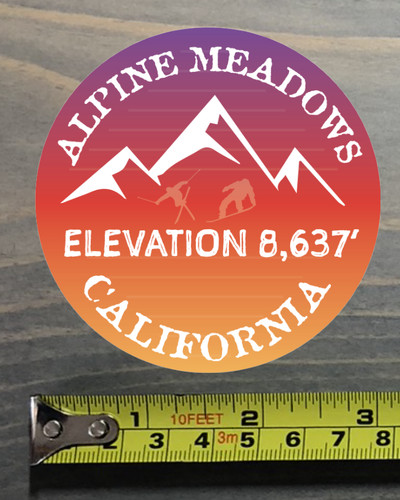 Alpine Meadows Sticker Decal Ski Palisades Tahoe Mountain Squaw Valley ...