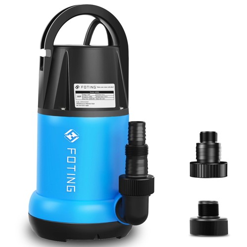 Sump Pump 1HP Clean/Dirty Submersible Water Pump, 4600GPH Utility Pump ...