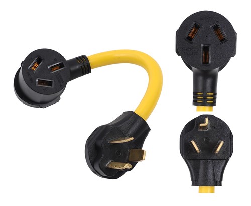 NEMA 10-30P to 10-50R 120V/240V 30 Amp 3 Prong Male Plug to 3 Prong ...