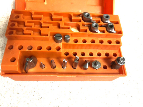 Vintage Craftsman Router Bit Set In Orange Case Made in USA | eBay