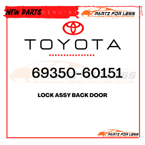 69350-60151 TOYOTA GENUINE LOCK ASSY BACK DOOR 6935060151 NEW OEM | eBay