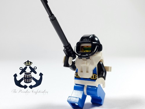 LEGO 1990s Aquazone Minifigure Aquanaut + Harpoon aqu002 6195 1822 6145 ...