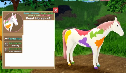 WHI () V1 Spring Event Paint Horse () Roblox | eBay