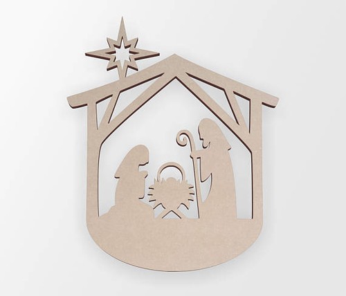 Wooden Nativity Scene, Wooden Cut Out, Wall Art, Home Decor, Wall ...