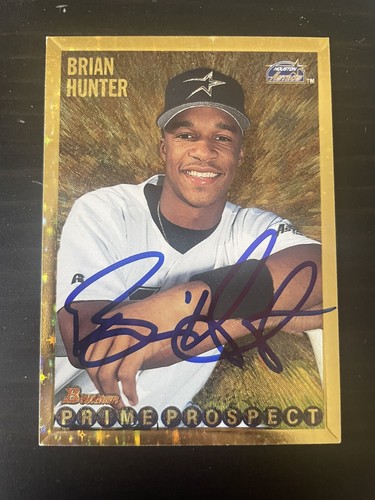 1995 Bowman #267 Brian Hunter Houston Astros Signed Card Autographed | eBay