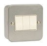 Metal Clad 3 Gang Switch 2 Way Light Switch Metalclad & Back Box ...