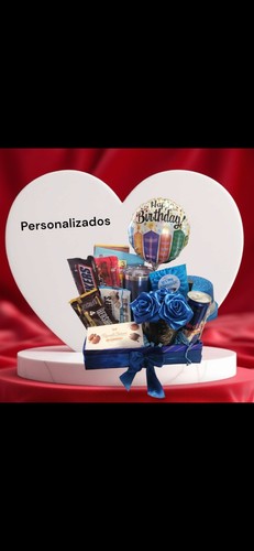 Russell Stover Snickers Hershey's Red Bull Birthday Gift Basket Blue ...