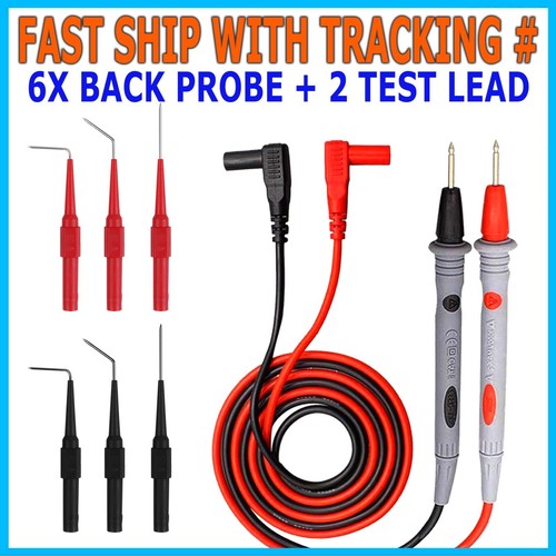 8Pcs Automotive Back Probe Kit Multimeter Test Leads Alligator Clips ...