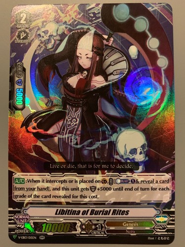 CARDFIGHT VANGUARD LIBITINA OF BURIAL RITES (GENESIS) V-EB13/015EN RR ...