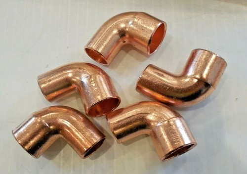 LOT of 5 FTG x C Close Copper 90 Degree Street Elbow Nibco CS9D 5/8" OD ...