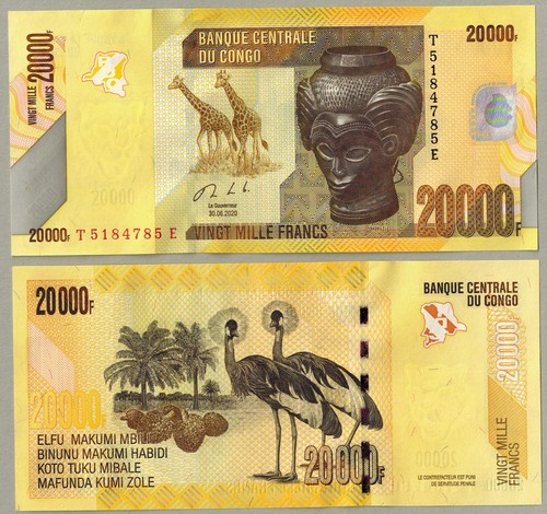 Congo Democratic Republic 20000 Franc 2020 P-104c UNC | eBay