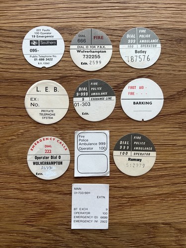Assorted Original Telephone Dial Labels | eBay