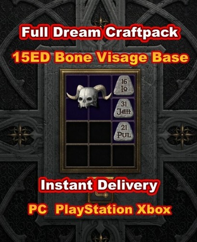 Dream Craftpack Bone Visage 15ED Diablo 2 Resurrected D2R SC NL PC/Xbox ...