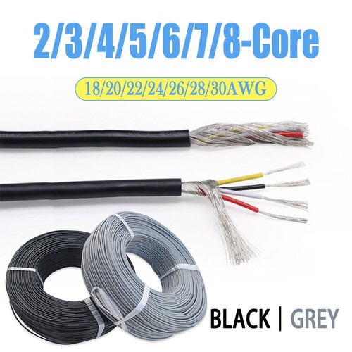 UL2547 Multi Core Shielded Wire Signal Cable 18AWG-28AWG 2/3/4/5/6/7/8 ...