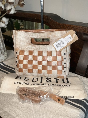 NWT Bed Stu Leather Keiki Crossbody Bag Handbag Nectar Lux Tan Rustic ...