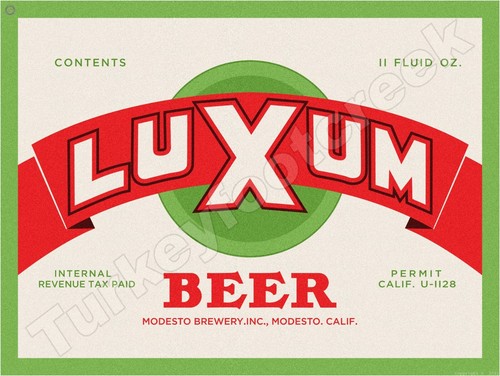 Luxum Beer Label 18" x 24" Metal Sign | eBay