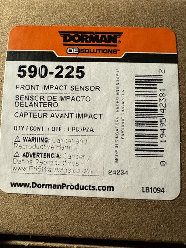 NEW Dorman Genuine OEM Automotive Replacement Part Front Impact Sensor ...